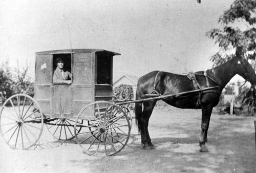 John Isgrigg, Mail Carrier, Dinuba, Calif., Early 1900s — Calisphere