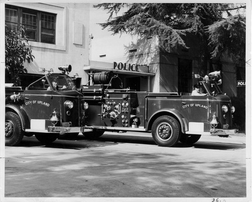Upland Photograph Public Services; Upland Fire Department, two fire ...