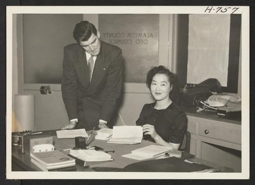 Alice Takeuchi, Secretary in the Oakland office of the Alameda County C ...
