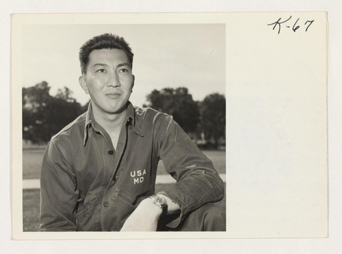 One of the nisei being patched up at Dibble General Hospital, Palo Alto ...