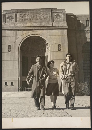 These three evacuee students, Cromwell Mukai, from Topaz; Marie ...