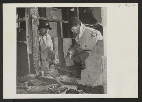 Temporary structures built of tar paper, wood and composition materials ...