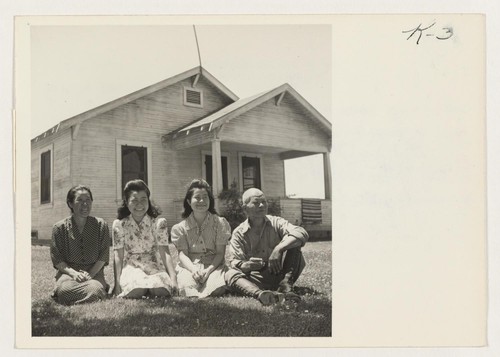 The Shimada family and their home at Rt.1, Box 366A, Acampo, California ...