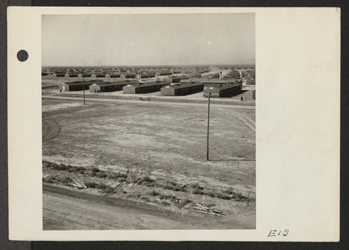 A typical barracks with a section of the Topaz Relocation Center ...