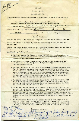 Oakland Larks Baseball Club player contracts — Calisphere