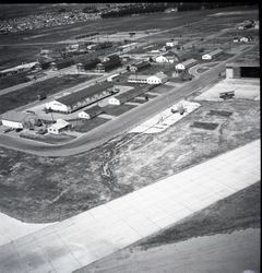Aerial view of the air field at Fort Ord — Calisphere