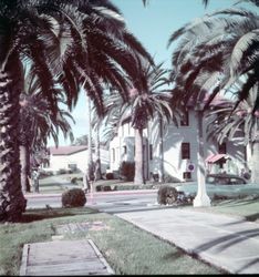 Buildings and gate at Fort MacArthur — Calisphere