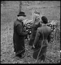 Bellac. Miss M at sawmill [Anne Morgan and Rose Dolan with Prefect of ...