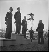 Olympic Games dress rehearsal [Track and field athletes. Taisto Maki ...