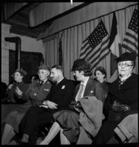 Village. Miss Morgan and prefet [Anne Morgan, Prefect, sitting with ...