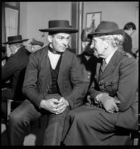 Foyer D.C.A. Miss Weber and Becquer [Man in Alsatian dress and Comite ...