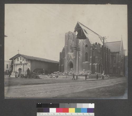 [Mission Dolores and church. Dolores Street at Sixteenth Street ...