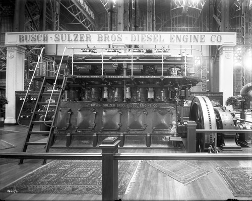Busch-Sulzer Bros. Diesel Engine Company’s exhibit. Second image ...