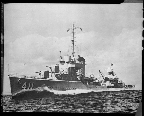 Naval ship USS ANDERSON, rephotographed, 1951 — Calisphere