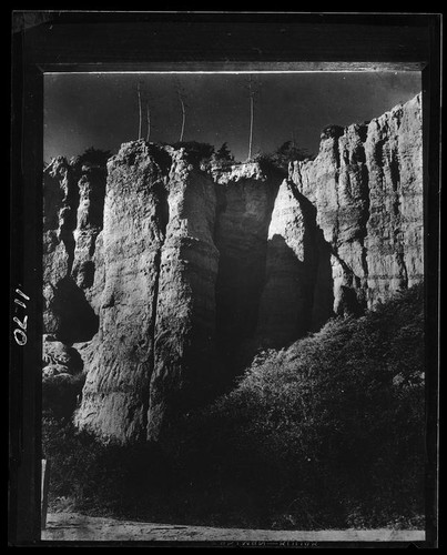 Palisades Park cliff and agaves, Santa Monica, 1929 — Calisphere