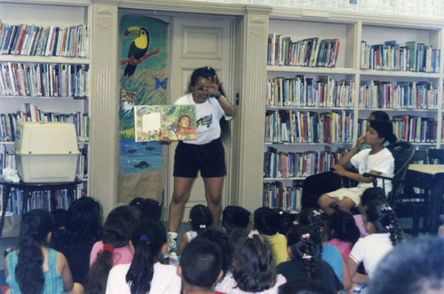 Reading a story, Cypress Park Branch Library — Calisphere