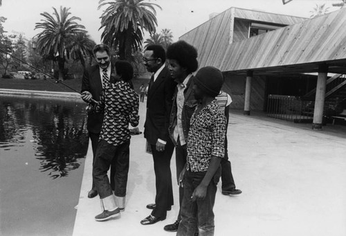 Ferraro gets fishing tips — Calisphere