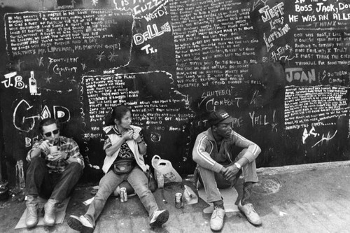 Skid row message wall — Calisphere