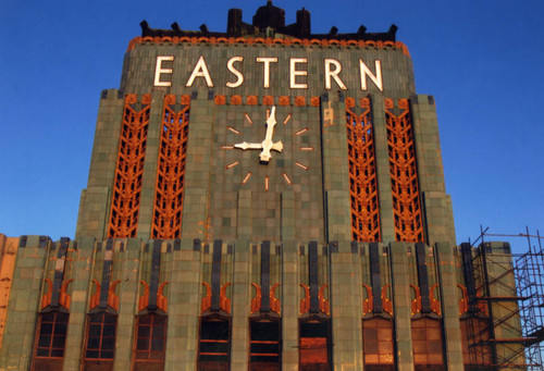 Eastern Building, giant clock — Calisphere