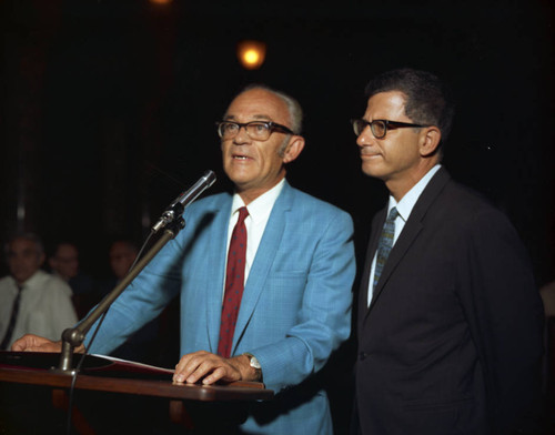 Councilman Marvin Braude and Dr. Eliahu Ben-Tovim — Calisphere