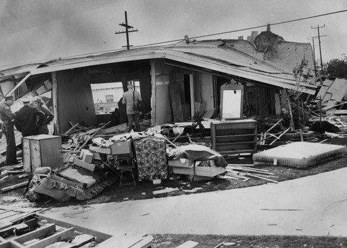 Avalon Village home ripped to Pieces by gas explosion — Calisphere