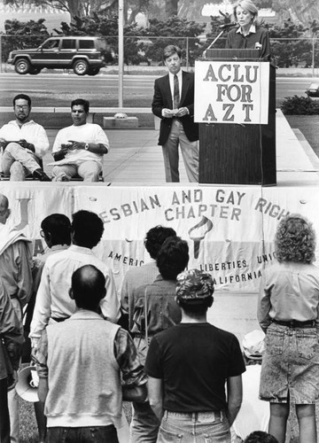 Demonstration in support of AZT — Calisphere