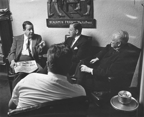 George Murphy meets with Valley Times publisher Ben Reddick — Calisphere