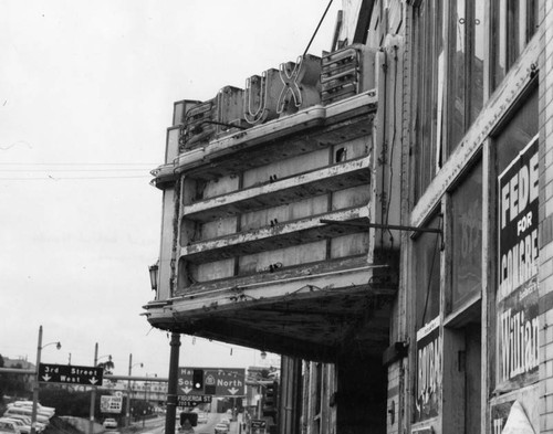 Marquee, old Lux Theater — Calisphere