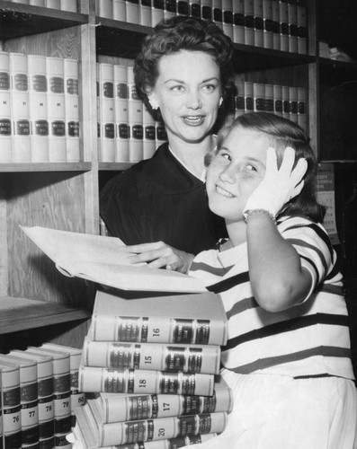 Judge Leila Bulgrin and little Karen — Calisphere