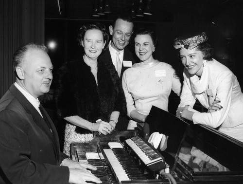 Organ interlude at KGIL party — Calisphere