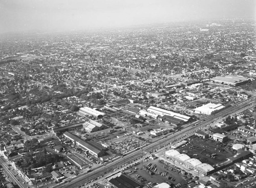 Alameda Street, Gage Avenue, and Compton Avenue, looking northwest ...