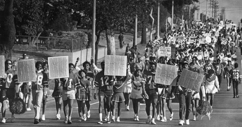 South L.A. students take a walk for peace — Calisphere
