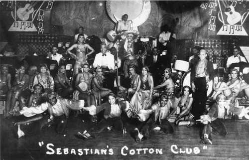 Performers onstage at Sebastian's Cotton Club — Calisphere