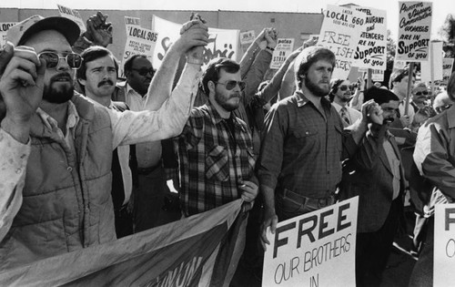 Solidarity in L.A. for union brothers in Poland — Calisphere