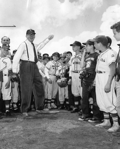 Play ball with Mayor Poulson — Calisphere