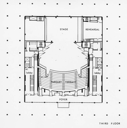 Ahmanson Theatre 3rd floor plan — Calisphere