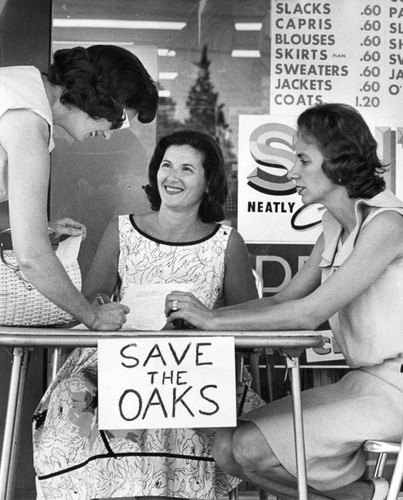 Save the oaks petition — Calisphere