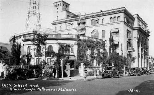 Bible school and Aimee Semple McPherson's residence — Calisphere