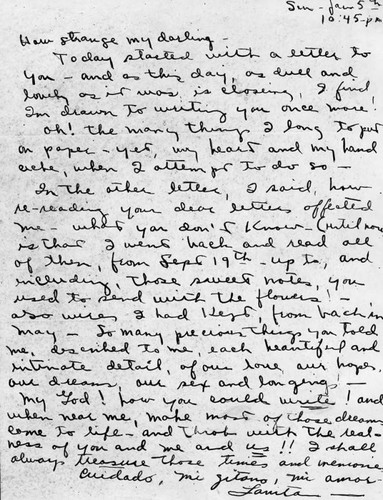 Lana's January 5th letter to Johnny — Calisphere