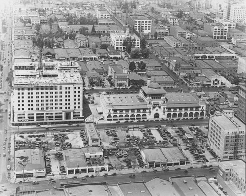 Aerial view, Herald-Examiner Building, view 2 — Calisphere