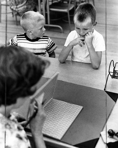 Children discover uses of library at Reseda school — Calisphere