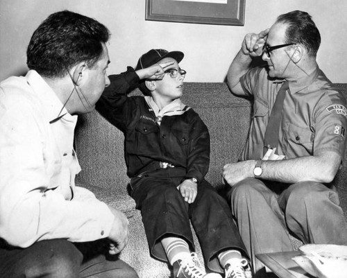 First salute for Cub Scout with brain tumor — Calisphere