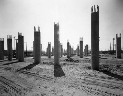 Half-finished freeway columns — Calisphere