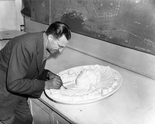 Plaster set decor design at Twentieth Century Fox — Calisphere