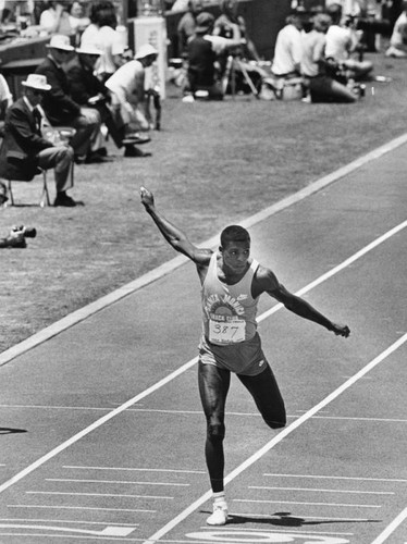 Carl crosses the finish line — Calisphere