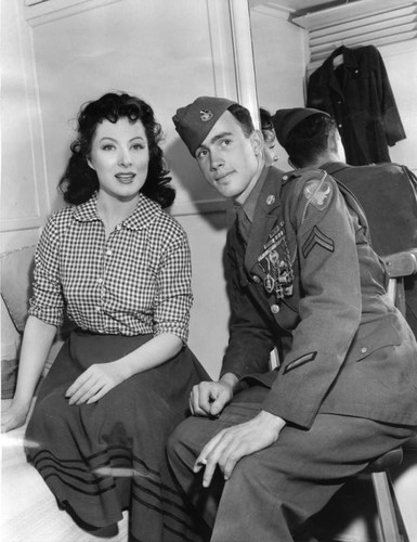 Corporal Lee Russell meets Greer Garson — Calisphere