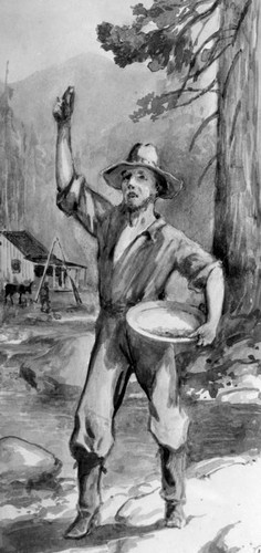 "Marshall discovering gold", Chris Siemer — Calisphere