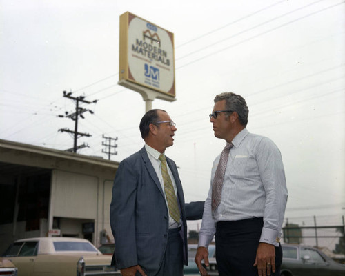 Kenneth Hahn visits Modern Materials Co — Calisphere