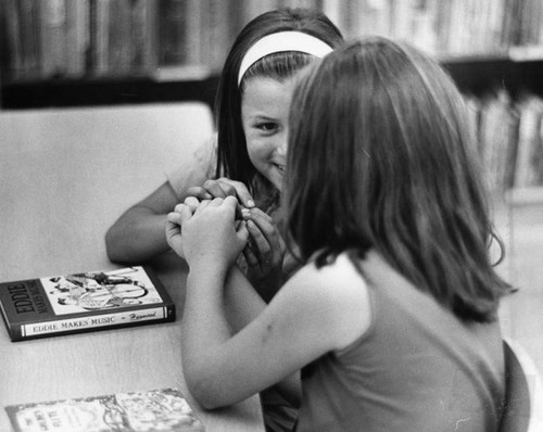 Children discover uses of library at Reseda school — Calisphere