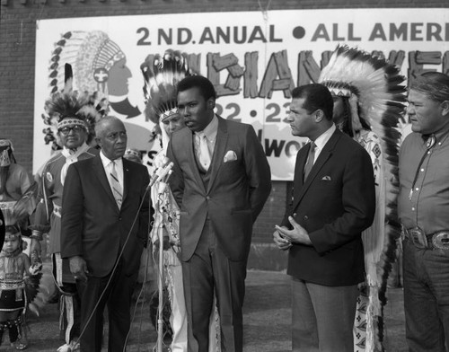 All American Indian week press conference — Calisphere